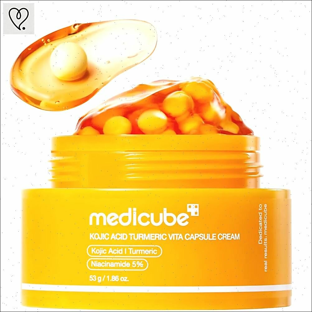 Medicube Крем в капсулах, содержащий койевую кислоту и куркуму, улучшает неровный тон кожи
