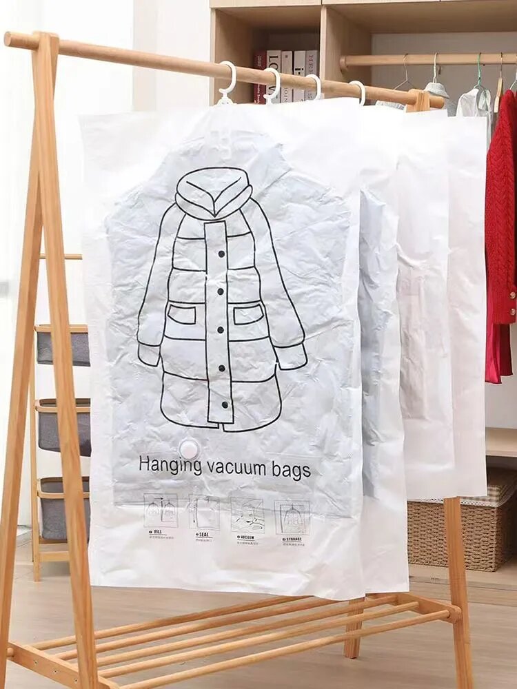 Вакуумный пакет для одежды Пуховая зимняя одежда подвесной вакуумный компрессионный мешок 1 штука