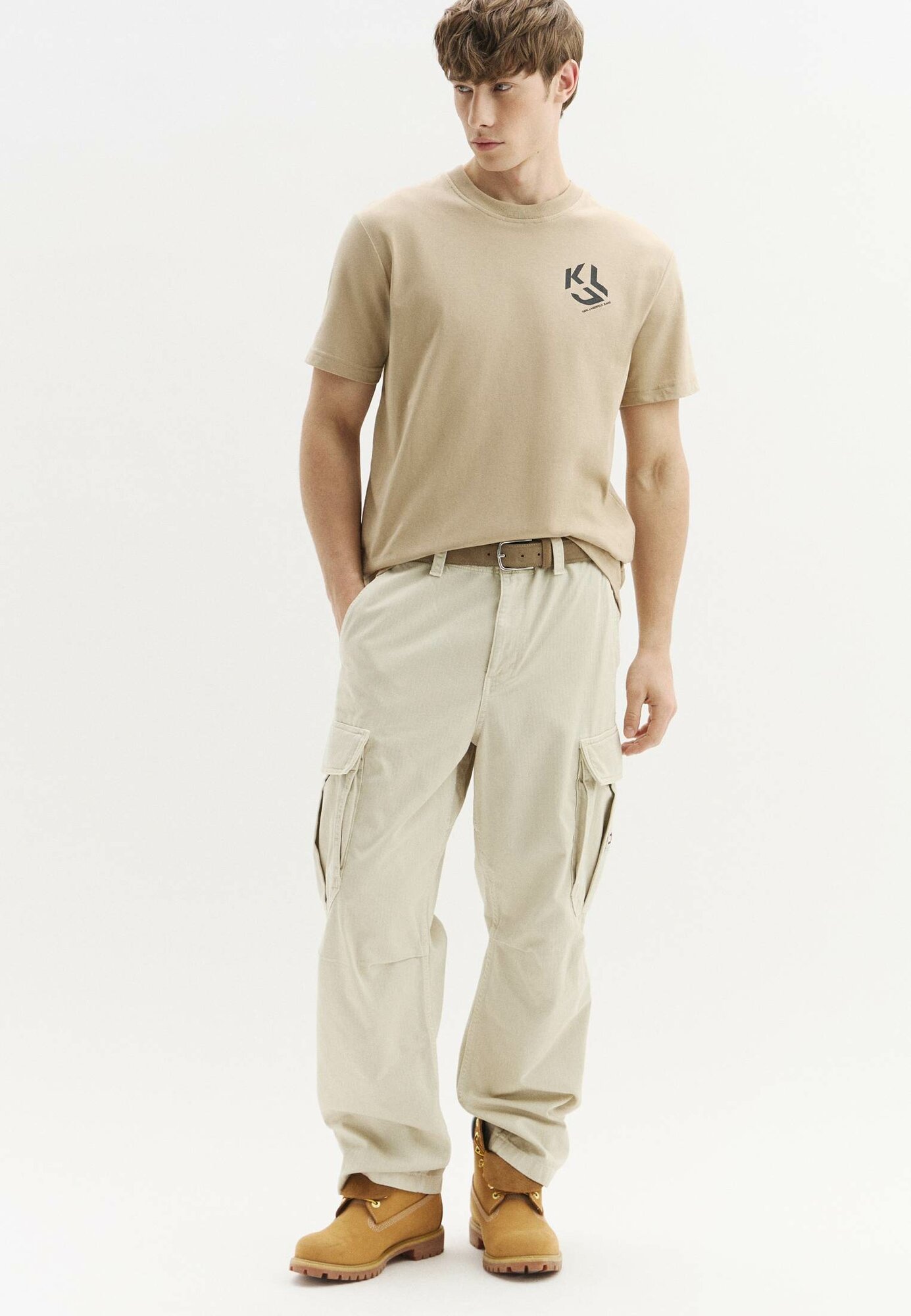 Футболка KARL LAGERFELD JEANS, 1 шт., размер XL, бежевый — фото 1