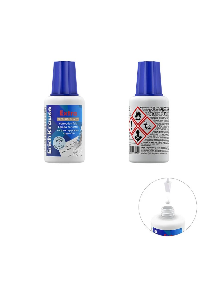 Корректирующая жидкость с губкой Extra, 20г