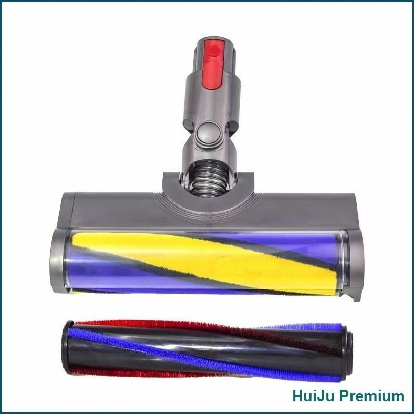 Турбощетка Laser Detect для пылесоса Dyson V8 V7 V10 V11 V15. Щетка насадка с лазерной зеленой подсветкой и мягким валиком. Для уборки твердых полов : ламинат, плитка, паркет.