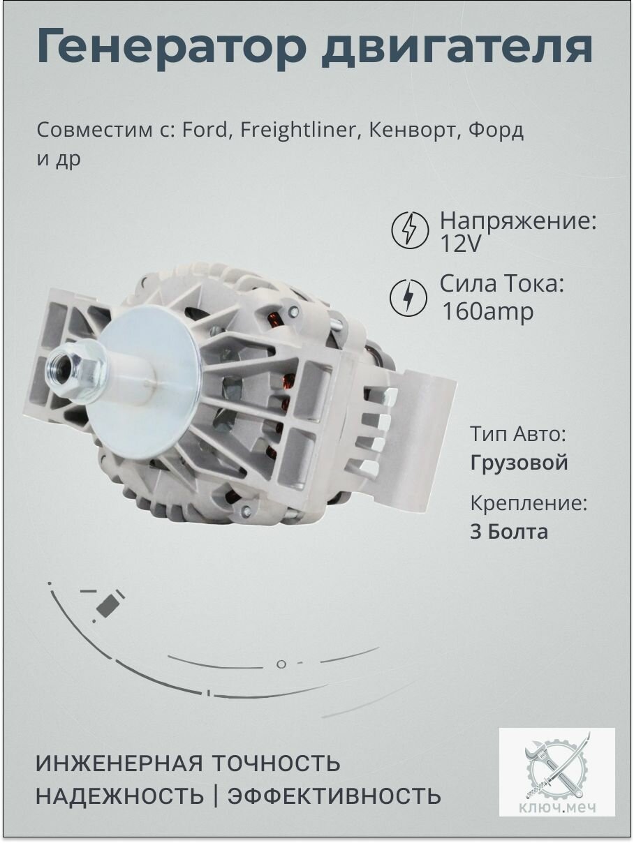 Генератор для Ford, Freightliner, Кенворт, Форд