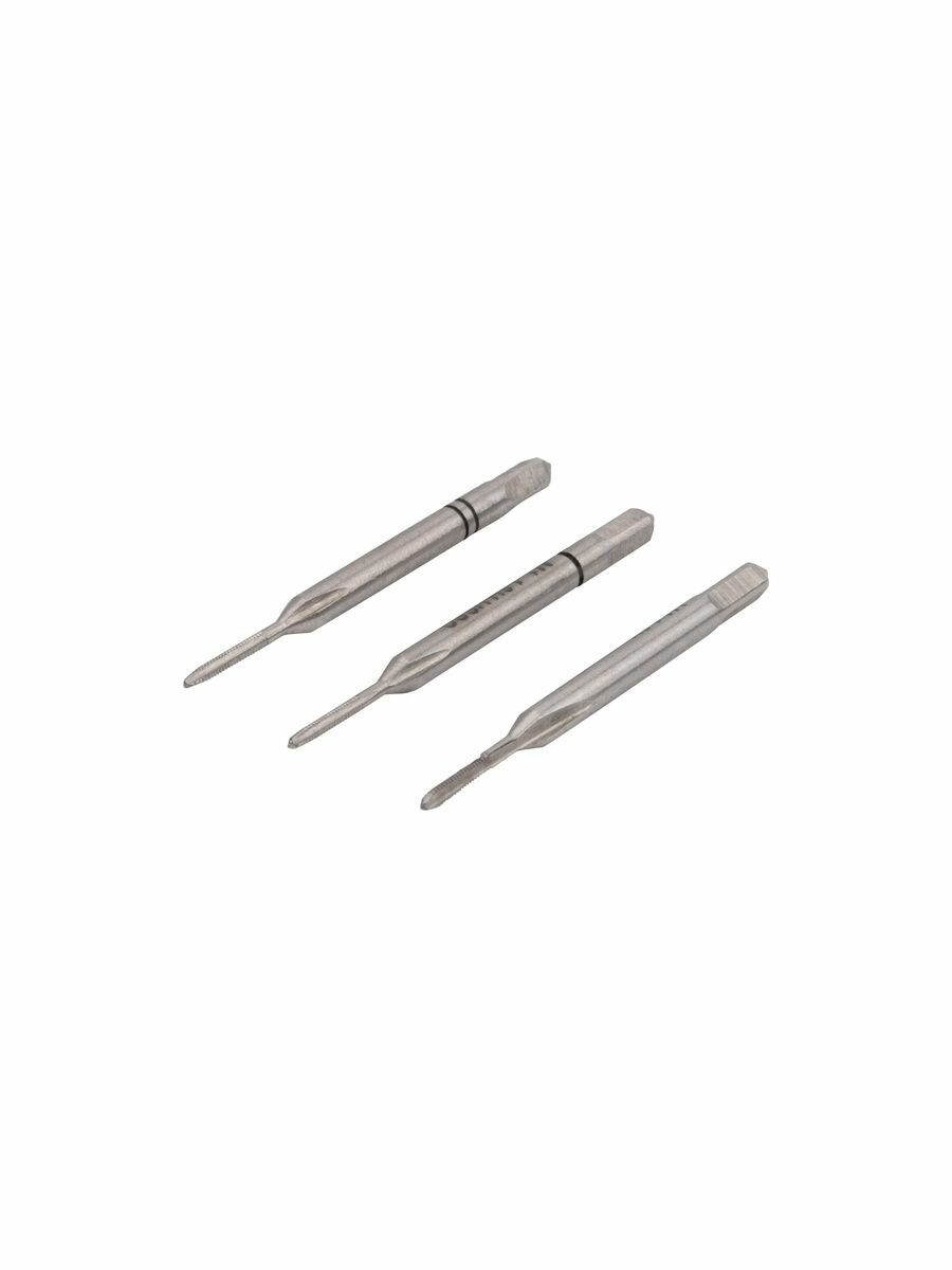 Набор метчиков NORGAU Industrial M 1,1 из HSS-G (W6% Mo5%), по стали, чугуну и цветным металлам, 3 предмета.