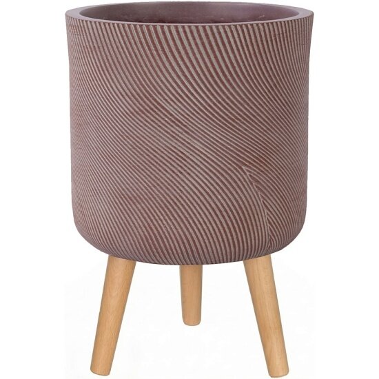 Кашпо напольное на ножках Idealist Lite Idealist Флоу кофе, Д30 В46 см (FLORL46-BRN)