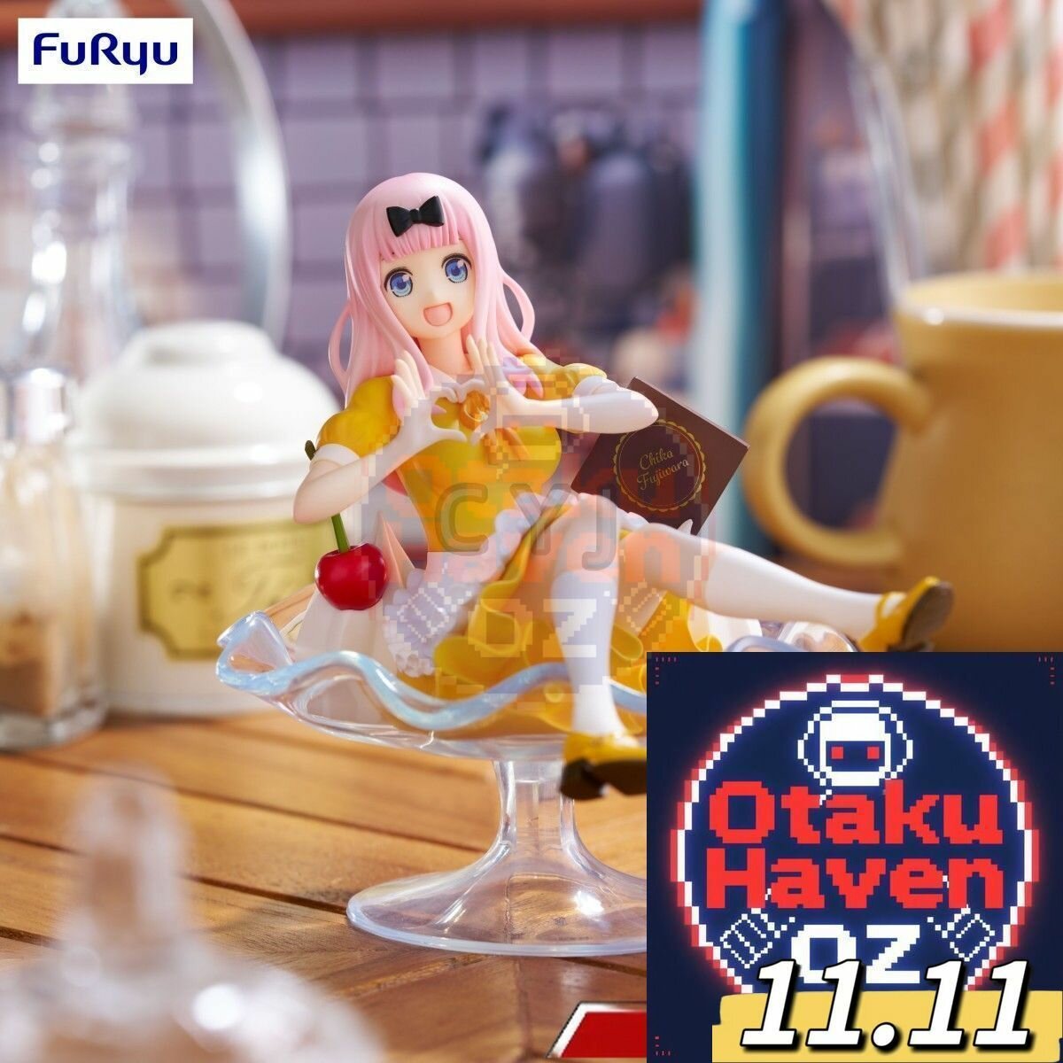 FuRyu Аниме фигура/Kaguya sama Love is War Special Figure Fujiwara Chika Dessert cup/ OZ