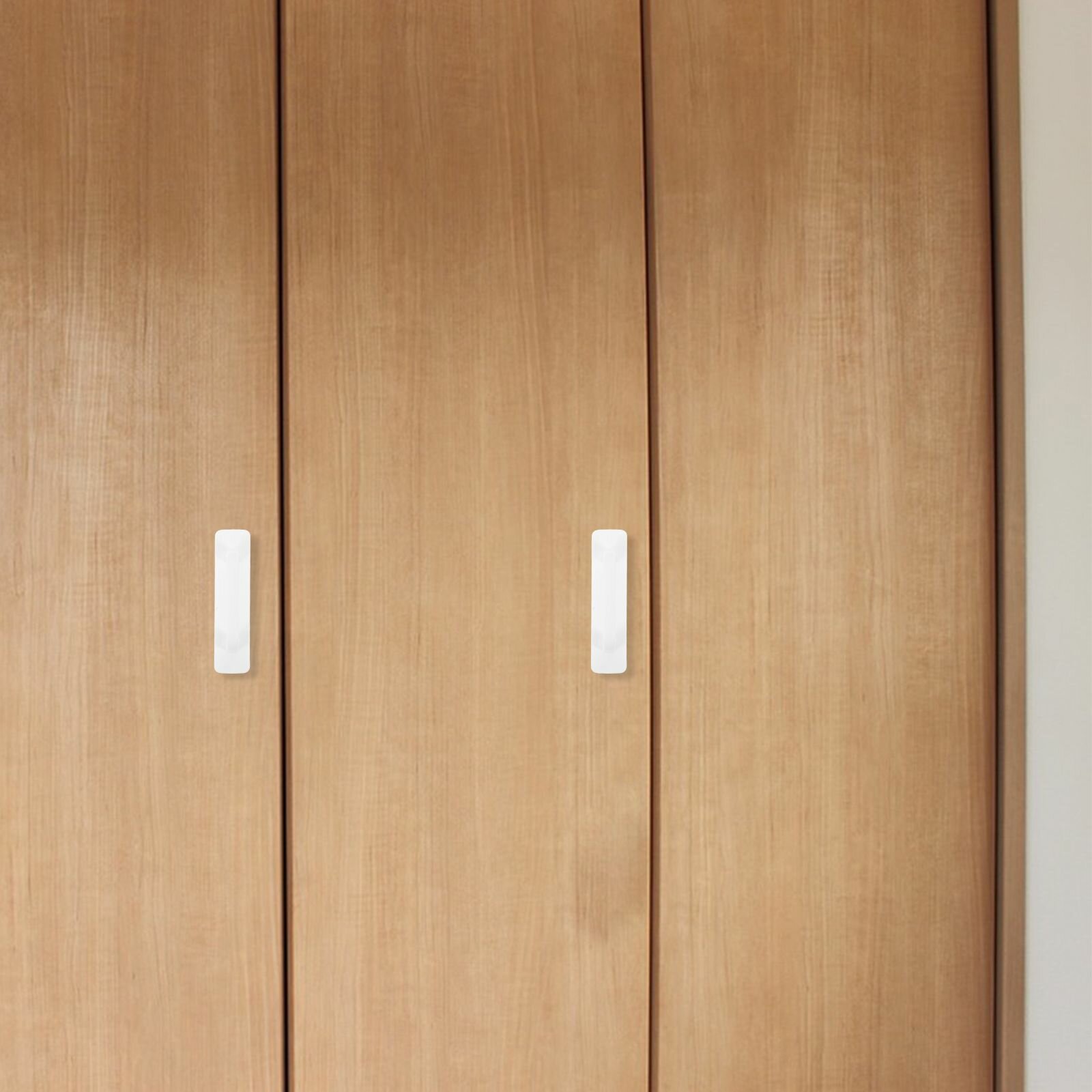 Набор из 4 белых самоклеящихся пластиковых ручек для шкафов и дверей