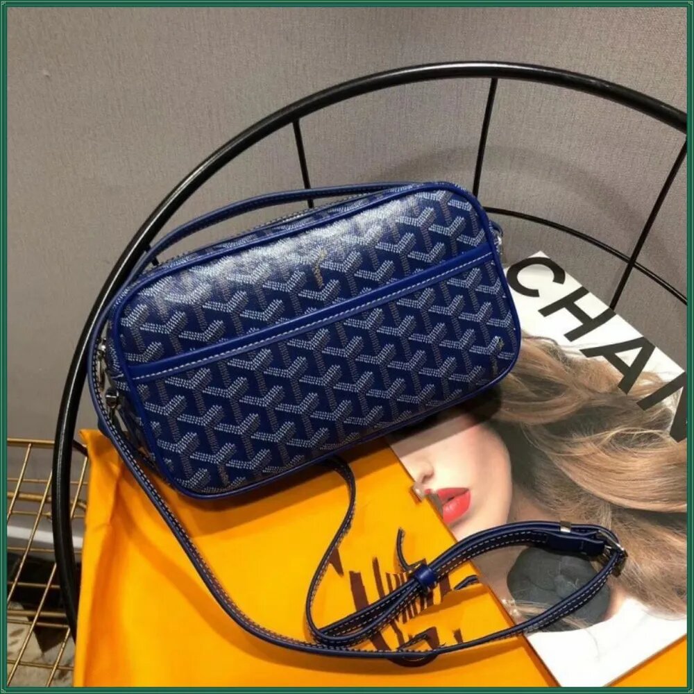 Аксессуар для сумок и рюкзаков Goyard, канвас, искусственная кожа, темно-синий
