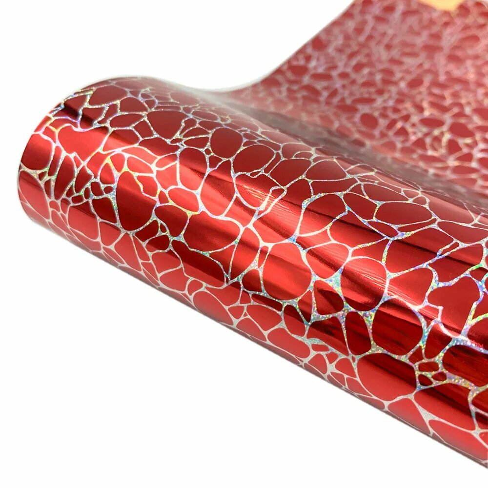 Голографическая самоклеящаяся пленка Stone Red