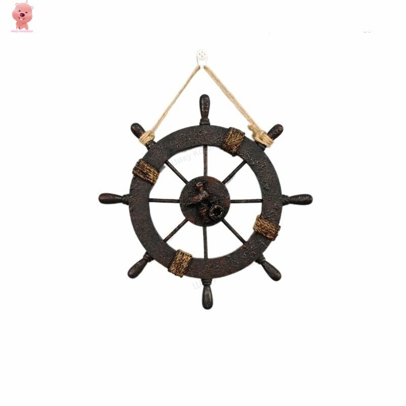 Деревянный корабельный руль Настенный декор 28см