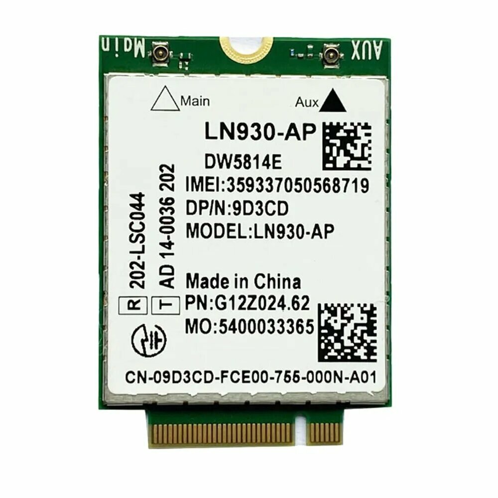DW5814E для Wi-Fi-карты Telit LN930-AP WWAN FDD-LTE NGFF Модуль 4G для ноутбуков