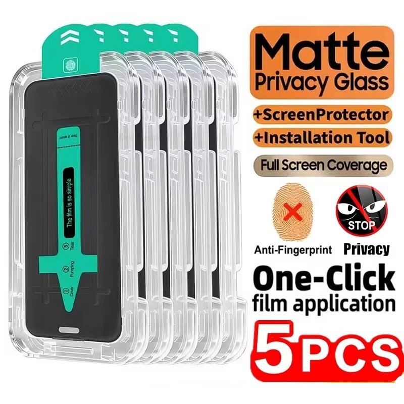 1-5 шт. Матовое защитное стекло для iPhone 17 Pro Max 16 15 14 Plus 13 11 12 XS XR Air 16e, с защитой от пыли, легкая установка
