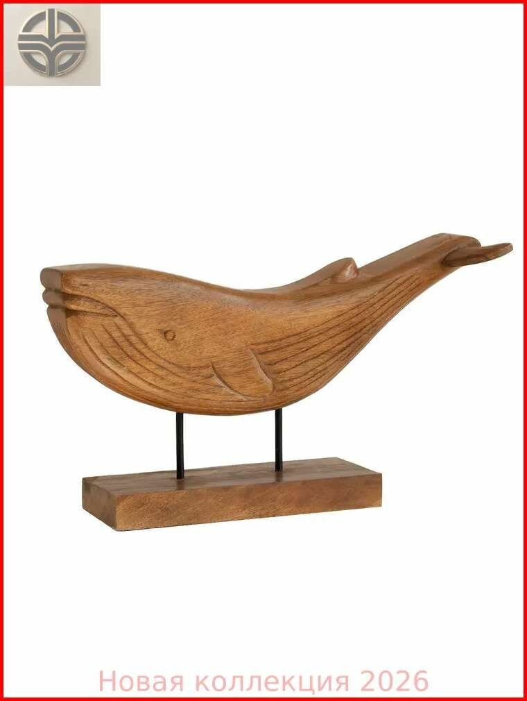 Декор для интерьера деревянный, статуэтка кит, украшение для дома, морская тематика