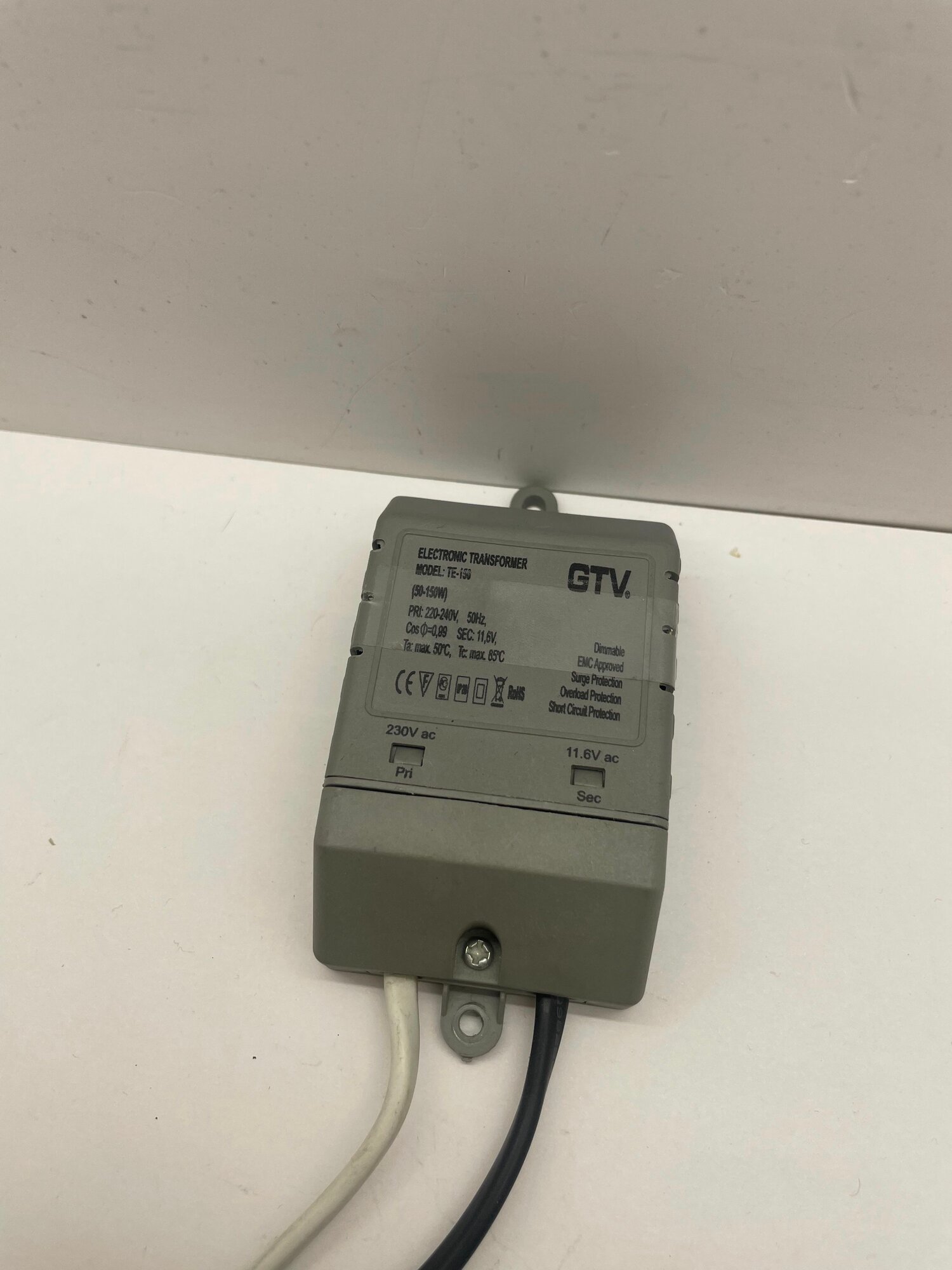 Трансформатор электронный GTV, TE-150, (50-150W), PRI: 220-240V, 50hz.