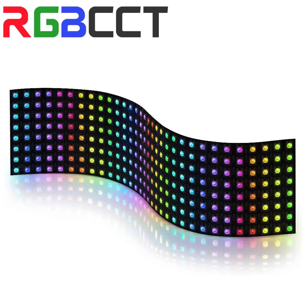 RGBCCT RGB гибкая светодиодная панель WS2812B 8x8/16x16/8x32 WS2812B, 8x32 led panel