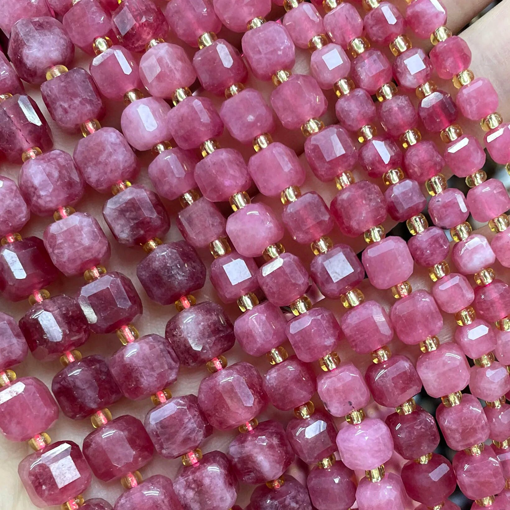 Квадратные граненые бусины из камня JCXAZSJ