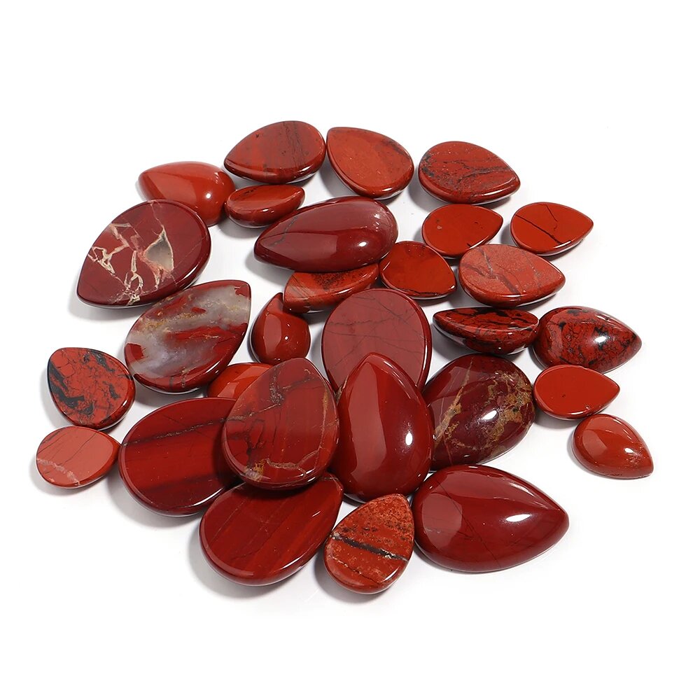 Кабошоны из натурального камня Тиparts, аметист, лазурит, агат Бордовый, 18x25mm 5Pcs, RD