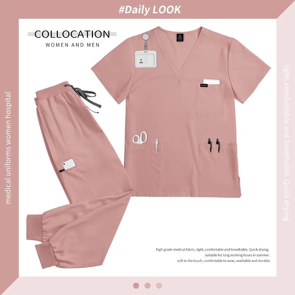 Медицинские скрабы NiaaHinn темно-синие S, 42122-Pink