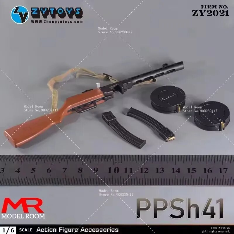ZYTOYS ZY2007 ZY2008 ZY2012 ZY2021 1/6 AK47 AKS47 PPSh41 Модель винтовочного пистолета Пластиковый реквизит для сцены для тела солдата 12 дюймов
