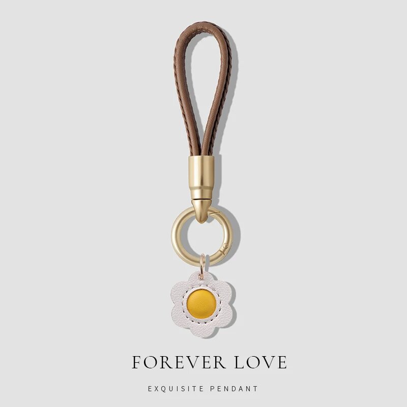 Роскошный ключен в виде пули с коричневым подсолнухом для мужчин и женщин, простой элегантный аксессуар