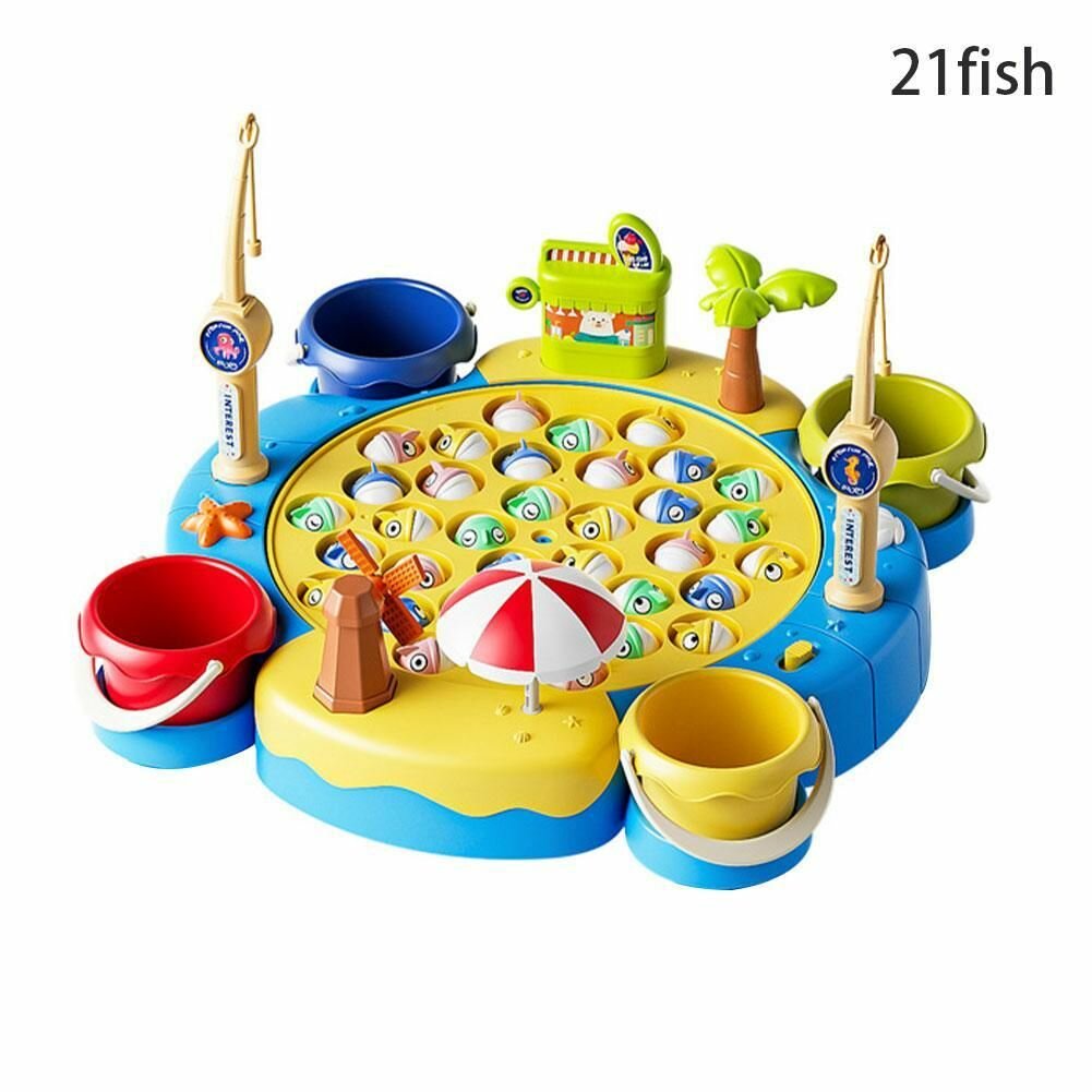 Наборы рыболовных игрушек, Электрические вращающиеся магнитные игрушки для рыбалки, магнитные удочки