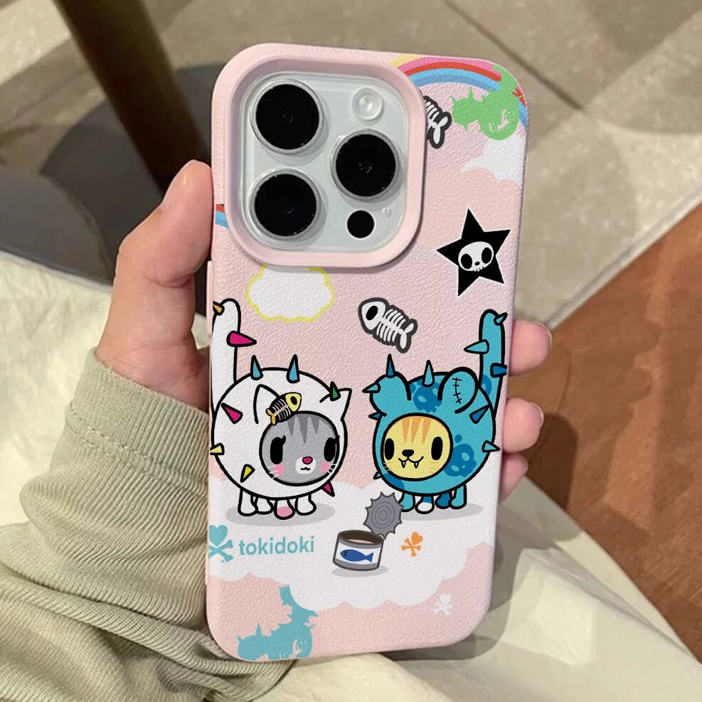 Чехол для iPhone 15 Pro с Tokidoki и узором под кожу