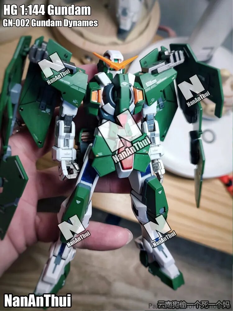 Сборная Игрушечная фигурка модель HG 1:144 Gundam GN-002 Gundam Dynames, Высококачественная модель, Поставляется со свободным кронштейном