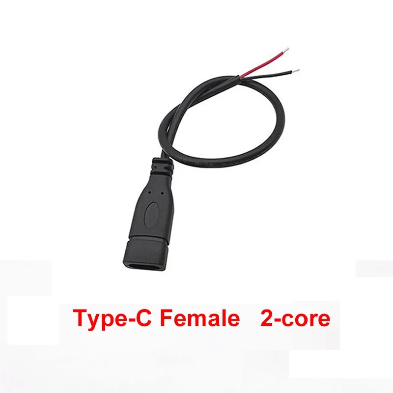USB Type-C кабель для пайки 0.25/1/2 метра 0,25 м, 2 pin female