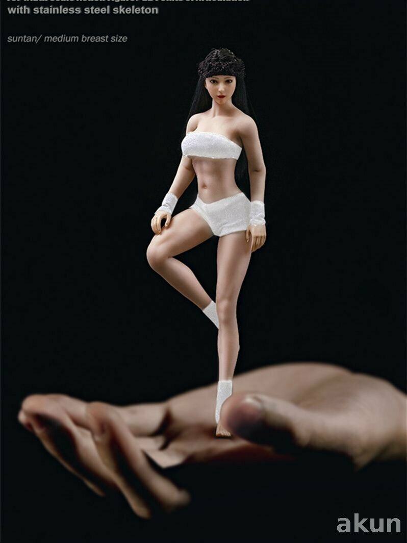 Эксклюзивная силиконовая кукла TBleague PHMB2018T01B в масштабе 1:12, с пшеничным оттенком кожи и средней грудью