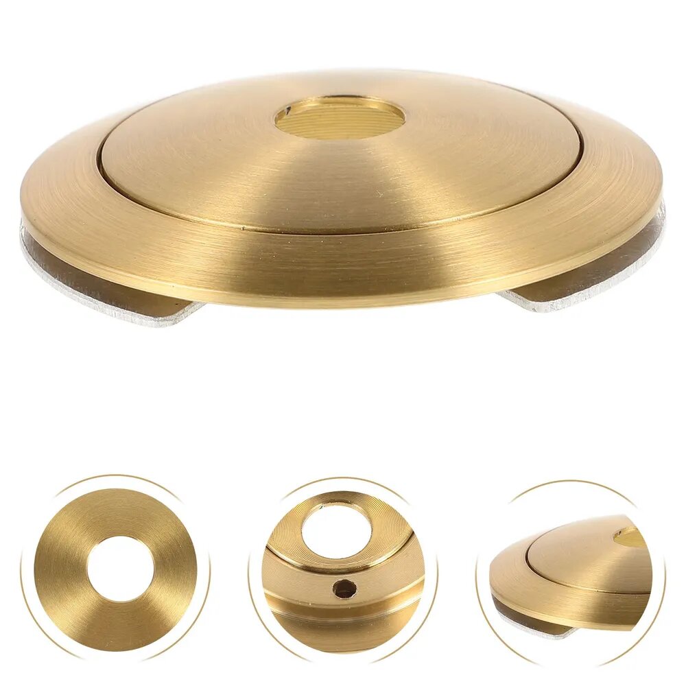 Металлическое кольцо для крепления стеклянного плафона золотистого цвета для абажура