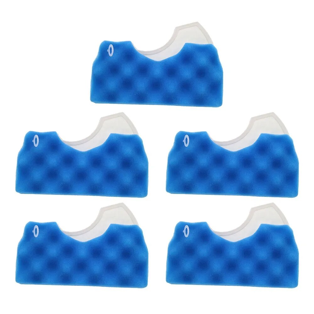 Набор из 5pcs синий фильтр губки подходят для Samsung DJ97-01040C SC45 SC44 SC43 VCA-VM серии робот пылесос часть