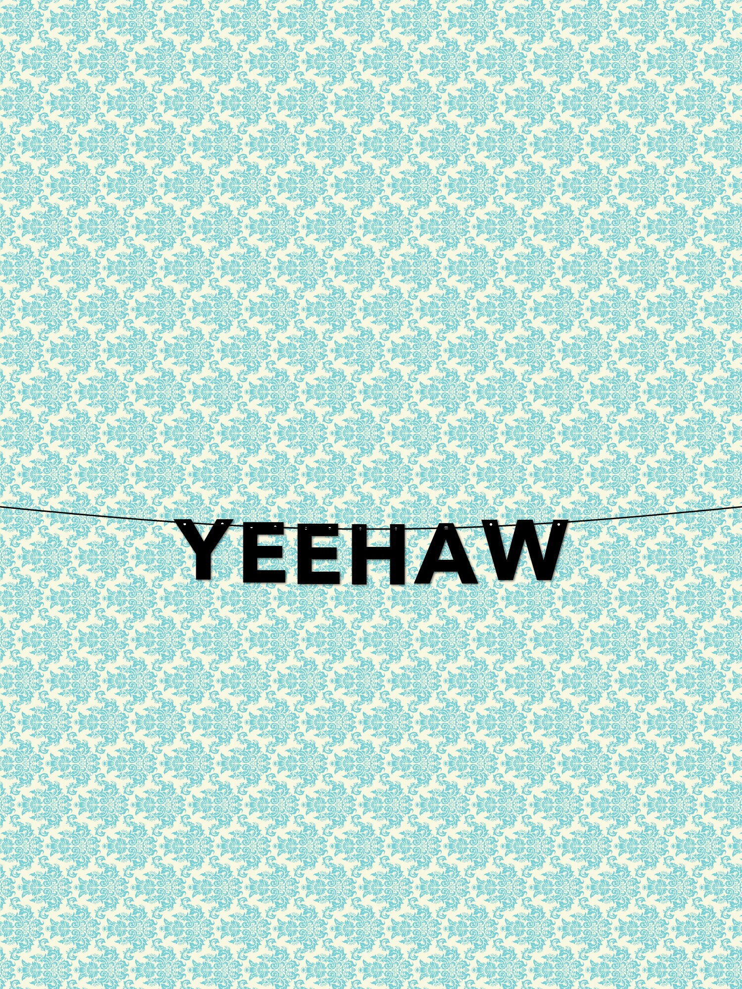 Гирлянда с буквами на веревке yeehaw - идеальна для праздников и мероприятий, ручная работа, картонная гирлянда, высота букв 10 см, толщина букв 1 мм, долговечный материал.