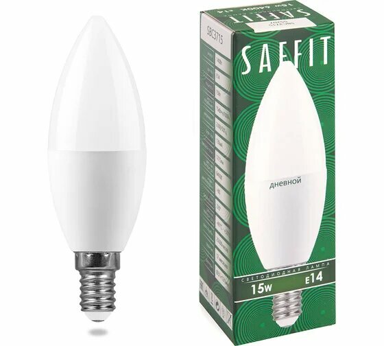 Светодиодная лампа SAFFIT SBC3715 Свеча E14 15W 6400K