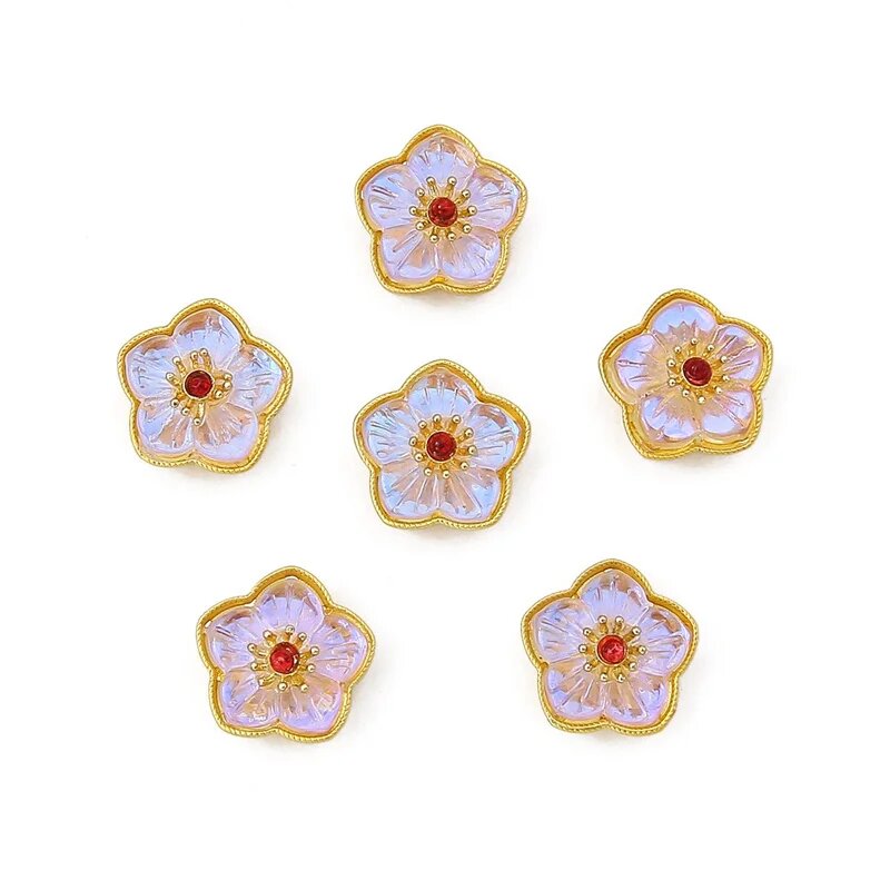 Бусины-разделители цветочки, 5 шт, 14x14mm