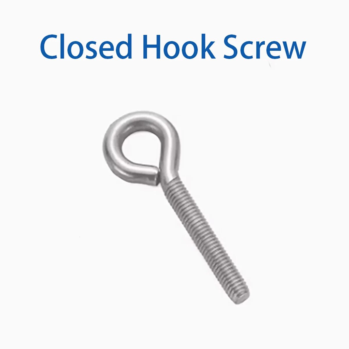 Винты с овечьим глазом из нержавеющей стали M3M4M5M6M8M10 10pcs M3x8, Closed Hook
