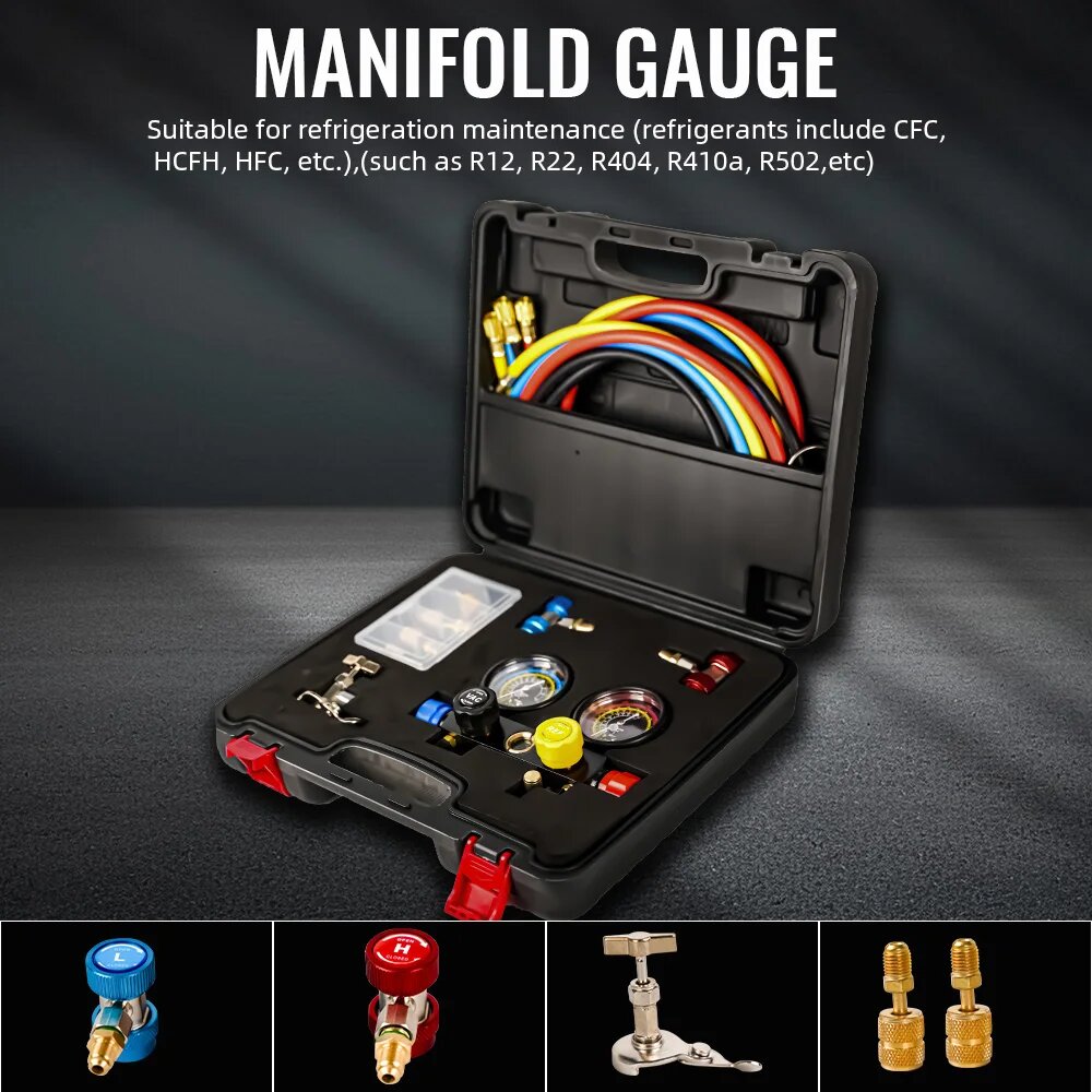 Манометрический Комплект Для Кондиционеров С 4-ходовым Коллектором