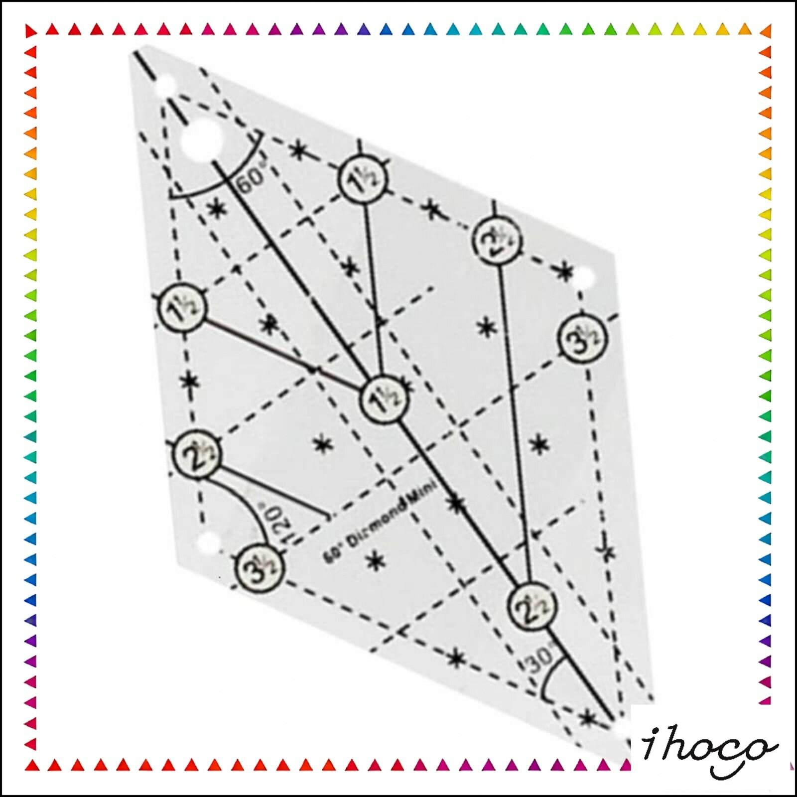 Эксклюзивная линейка 60 градусов для пэчворка, акриловая модель S