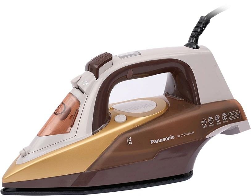 Утюг Panasonic 2400 Вт, сандаловый, подошва керамика (NI-DTC555ATW)