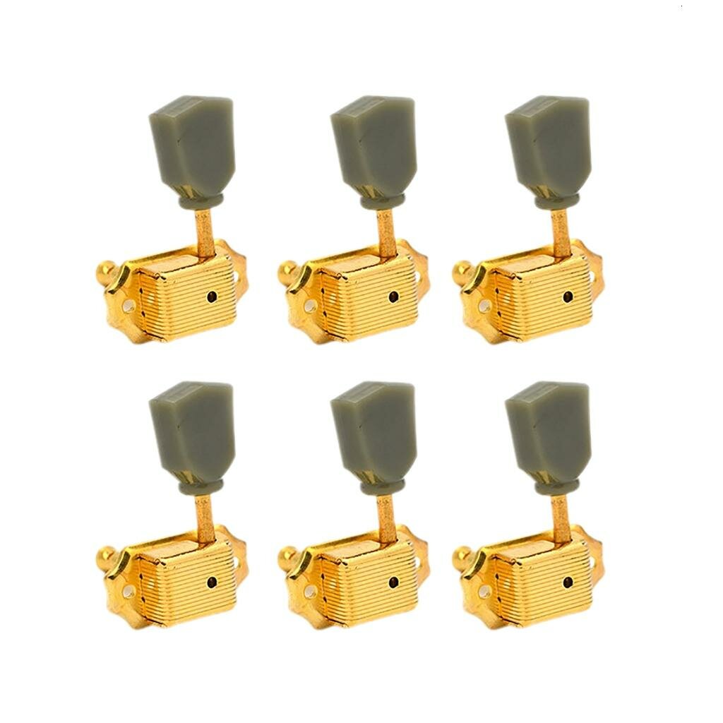 6 шт. машинки для настройки гитары, Золотой - 6 слева B