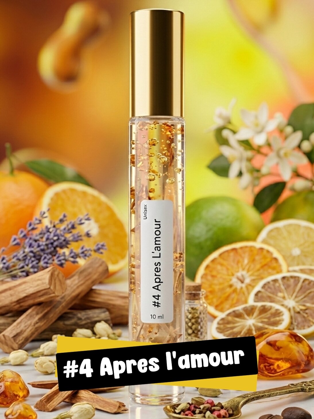 Духи масляные, авторские, в виде спрея, стойкие, по мотивам 4 Apres LAmour 10мл парфюм унисекс