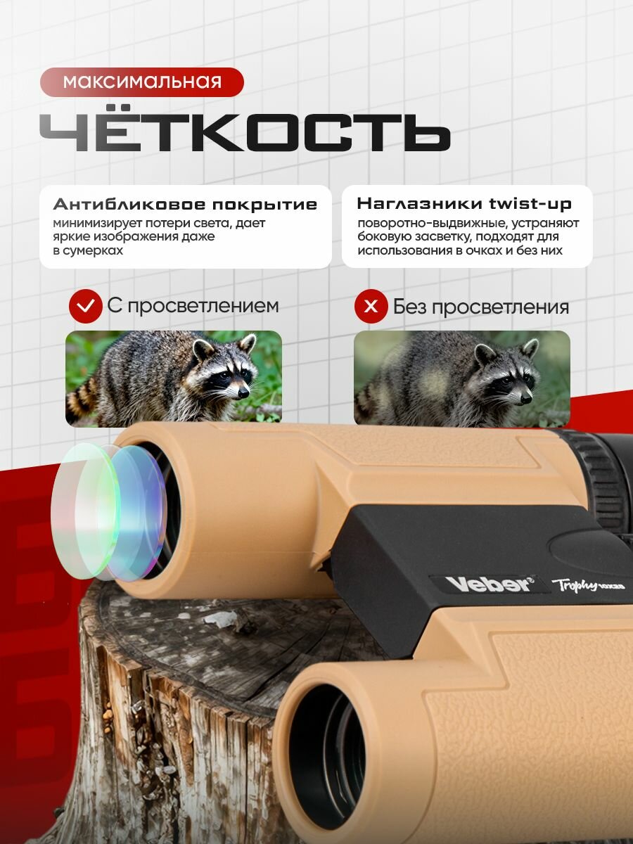 Бинокль Veber Trophy 10х25 — фото 1