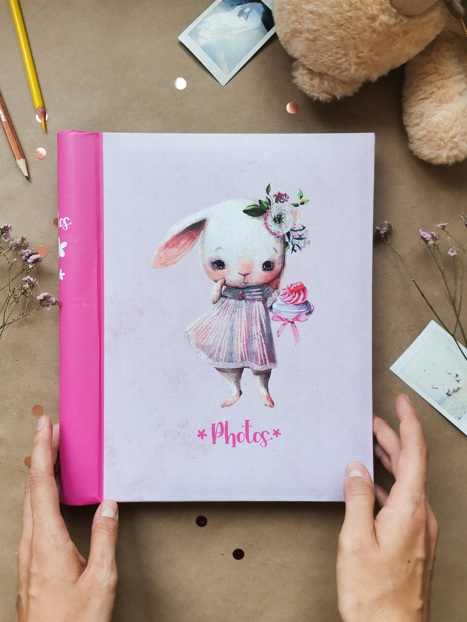 Фотоальбом магн. 20л 23х28см внутр. спираль mice and bunny Кролик полином FA 20М.002-1 (жен)
