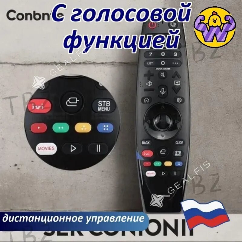 С голосовой функцией для пульта ДУ телевизора LG с кнопками IVI, AN-MR650A 20GA MR18BA AKB758 55501 5502PD