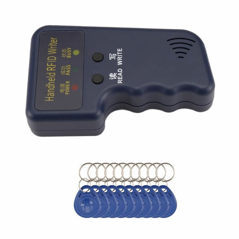 New-Ручной 125KHz RFID Считыватель, писатель, копировальный аппарат, программатор клонирования удостоверений личности, с перезаписываемыми картами 10 шт. бесконтактный копир дубликатор 125 кГц