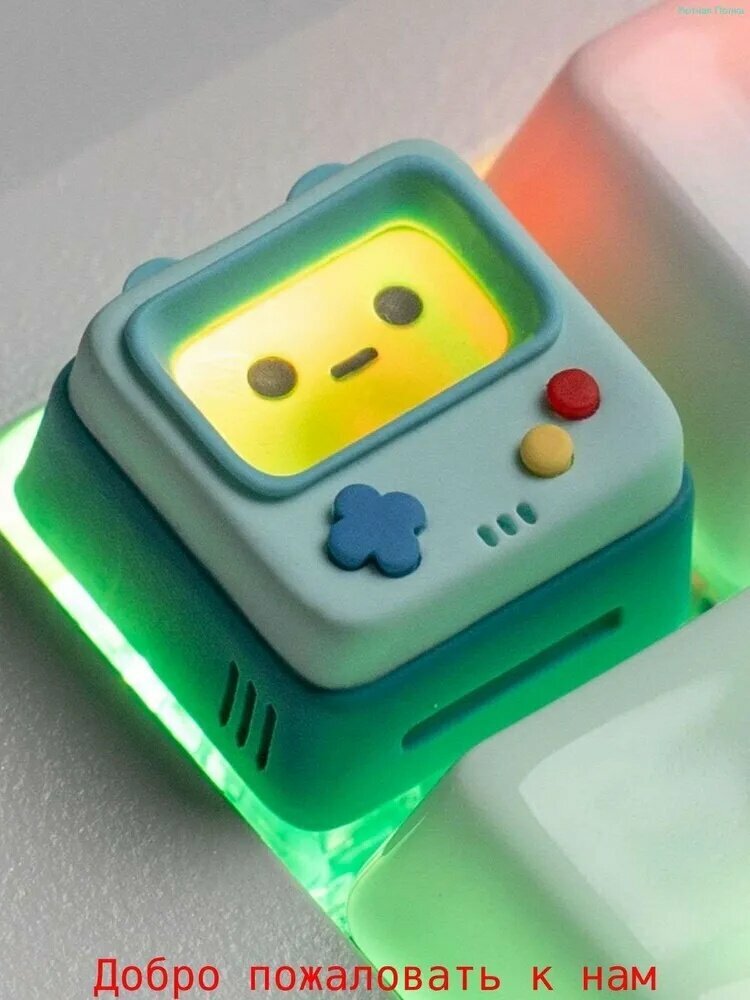 Кейкапы для механической клавиатуры Колпачки Artisan Keycap "Ретро Консоль": 1U клавиша ESC, смола, подсветка, ручная работа, для MX Switch