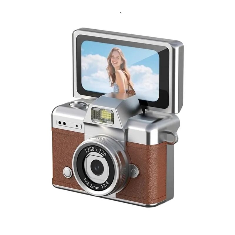 Мини камера-брелок 32GB 1080P, Коричневый, для фото и видеосъемки, ABS пластик