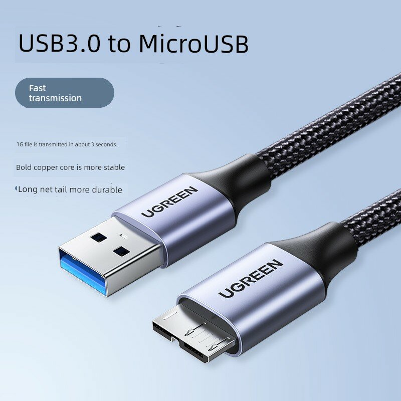 USB 3.0 Кабель с плетеной оплеткой 0.25 м для быстрой передачи данных и зарядки мобильных устройств