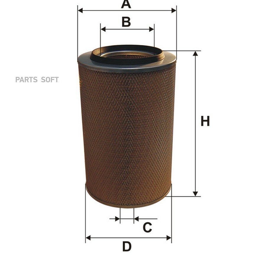 FILTRON AM 455 фильтр воздушный! H378 D242\ MAN L2000/L2000/M2000/M2000
