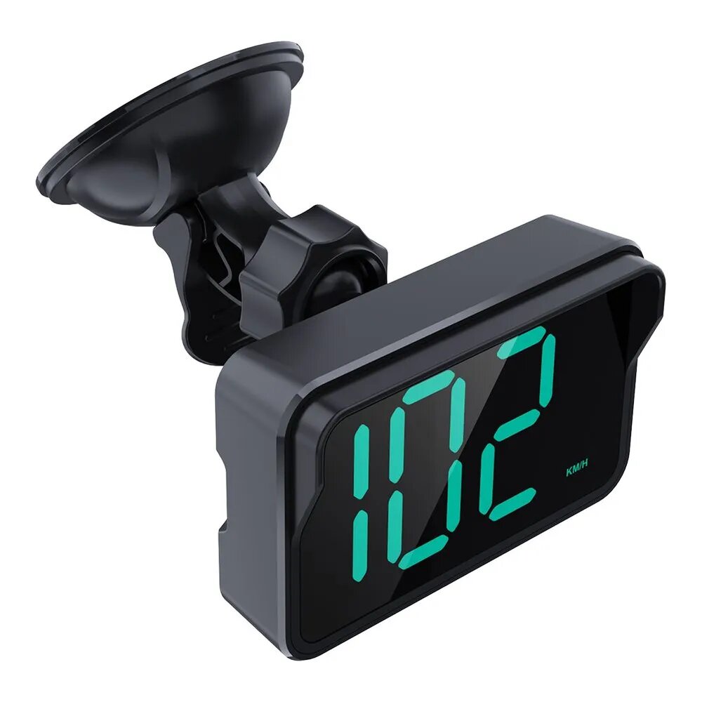Компьютер бортовой Black, ABS-пластик, зеленый дисплей, USB, 7.7x5.2x2.4 см