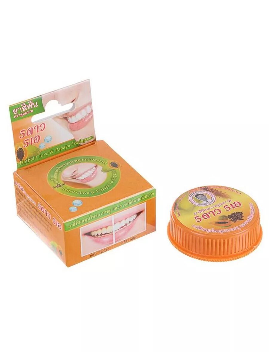 Зубная паста 5 Star Cosmetic с травами и экстрактом папайи