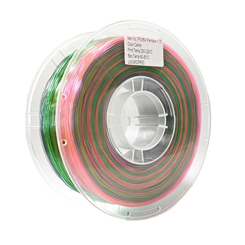 Crown TPU 3D-филамент 1.75 мм, радужный градиент, 1 кг 3D печать